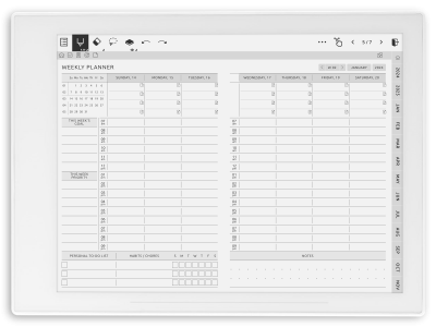 Download Supernote Weekly Schedule Planner Hyperlinked PDF