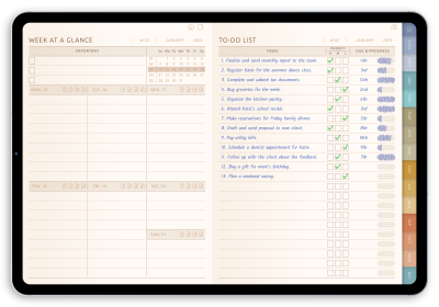 Download Weekly To-Do Digital Planner PDF for GoodNotes, iPad