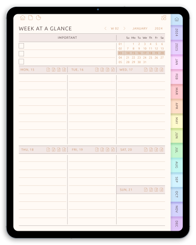 Download Weekly Journal PDF for GoodNotes, iPad, Android
