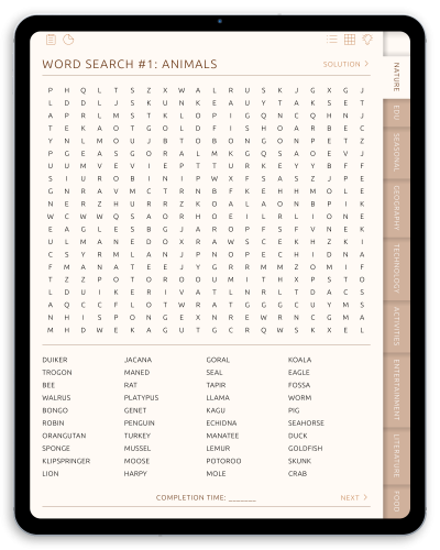 Download Word Search Puzzles for iPad Hyperlinked PDF