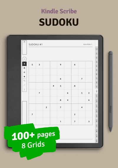 Download Kindle Scribe Sudoku Puzzles Hyperlinked PDF