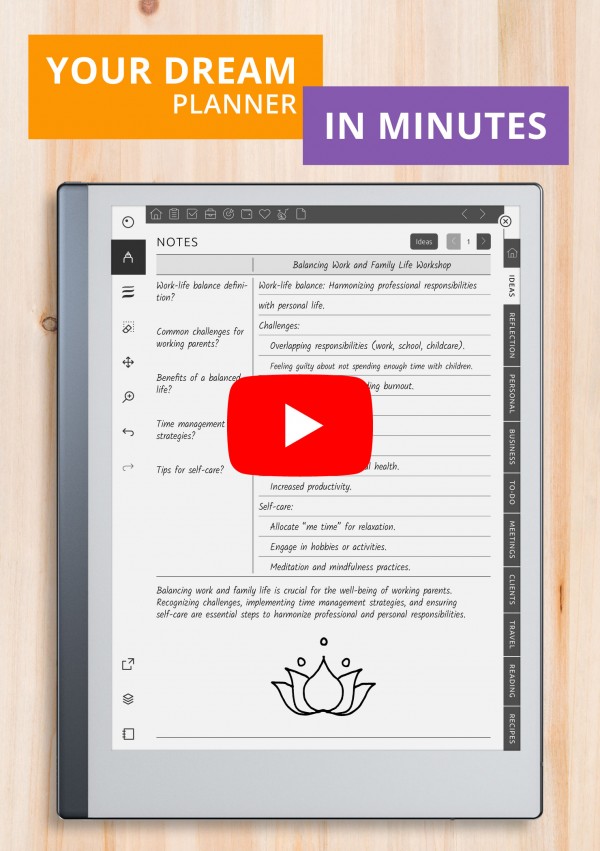 Alphabetical A-Z Tabs Planner for reMarkable – Organize Contacts Easily
