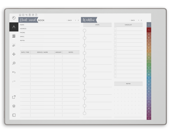 Download Digital Client Record Book for reMarkable Paper Pro, 2, 1