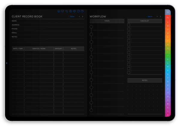 Client Record Book A–Z Template – Organize Contacts Easily