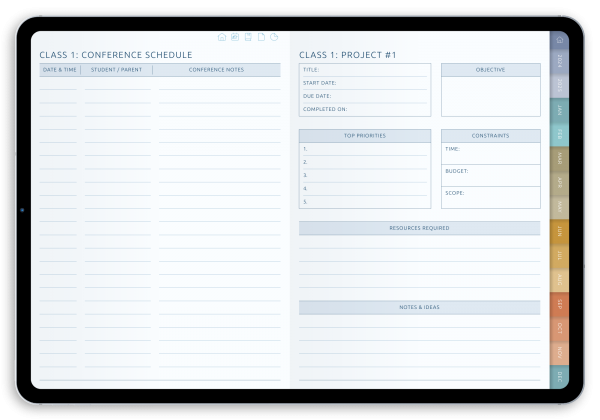 Download Customizable Digital Teacher Planner PDF