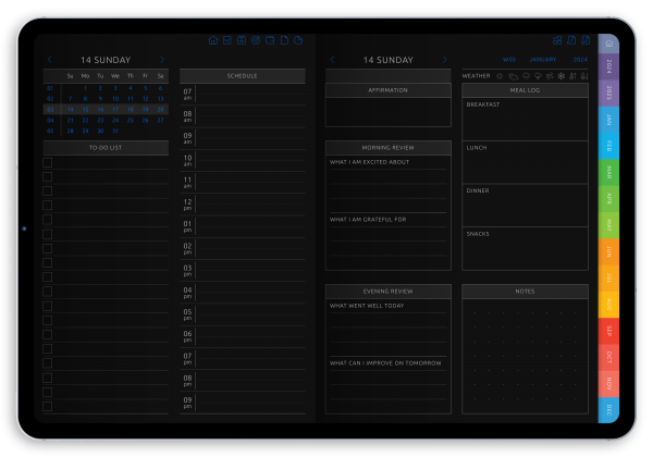 Download Daily Digital Planner PDF for GoodNotes, iPad, Android