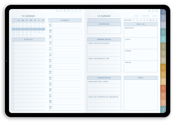 Download Daily Digital Planner PDF for GoodNotes, iPad, Android