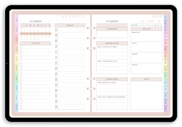 Download Daily Digital Planner PDF for GoodNotes, iPad, Android