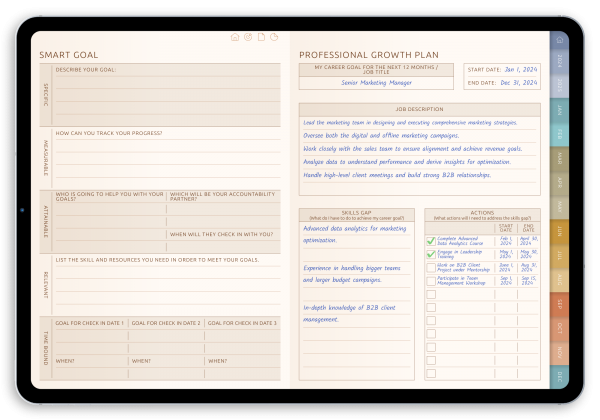 Download Digital Goal Planner PDF for GoodNotes, iPad