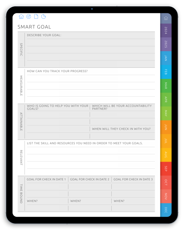 Download Digital Goal Planner PDF for GoodNotes, iPad