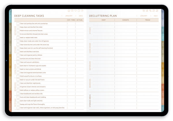 Download Digital Household & Cleaning Planner PDF for GoodNotes, iPad ...