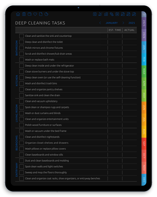 Download Digital Household & Cleaning Planner PDF for GoodNotes, iPad ...