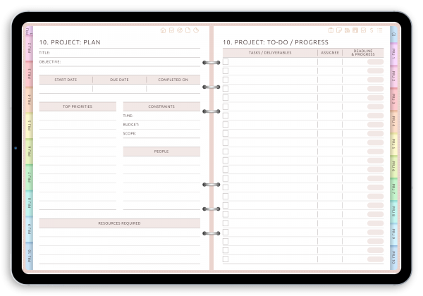 Download Digital Project Planner for iPad, Android Tablets