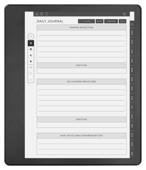 Download Kindle Scribe Daily Journal Hyperlinked PDF
