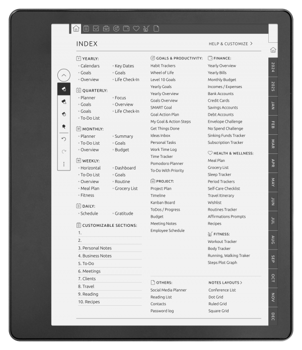 Download Kindle Scribe Ultimate Planner Hyperlinked PDF
