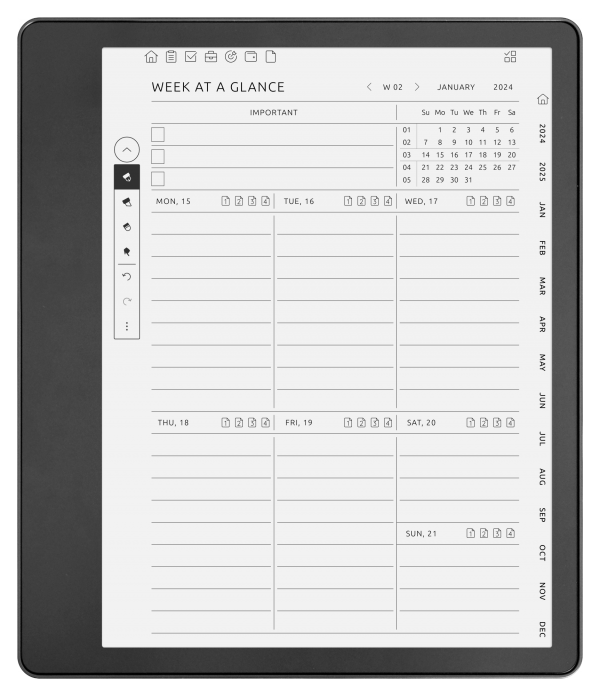 Customizable Kindle Scribe Weekly Planner – Enhance Your Productivity