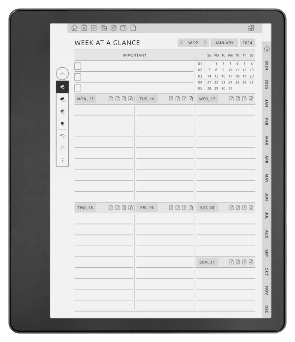 Customizable Kindle Scribe Weekly Planner – Enhance Your Productivity