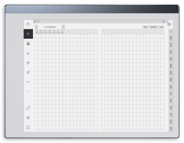 Daily Notes Graph Journal for reMarkable - Get Customizable PDF