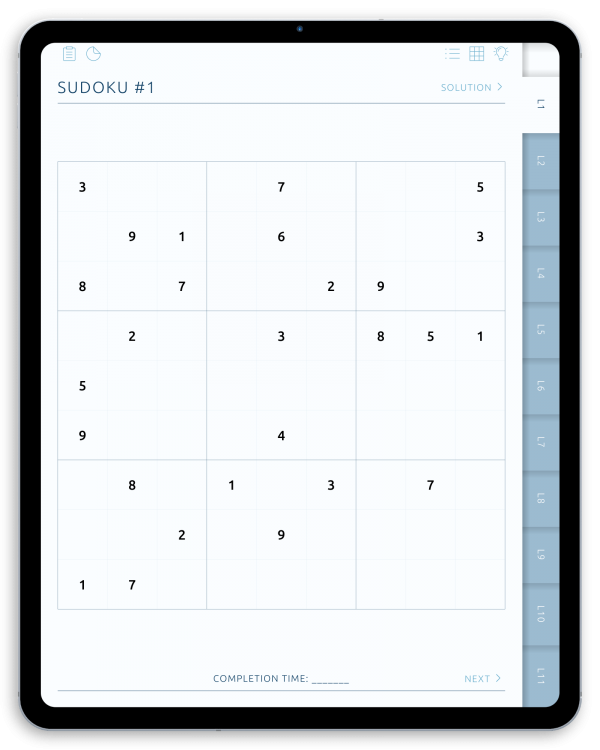 Download iPad Sudoku Puzzles Hyperlinked PDF