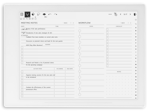 Download Business Meeting Notes PDF for Supernote A5 X & A6 X