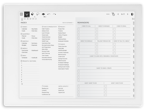 Download Supernote Goal Planner – Digital Goal Tracker with SMART Templates