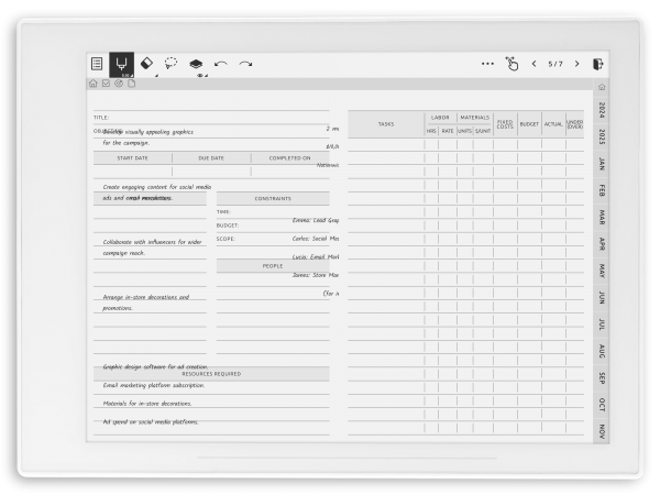 Download Supernote Project Planner Hyperlinked PDF