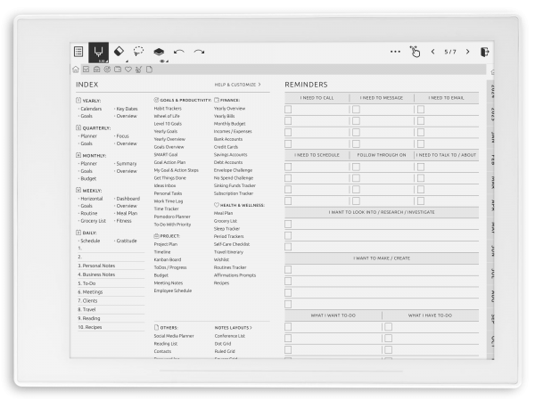 Download Ultimate Planner PDF for Supernote A5 X & A6 X