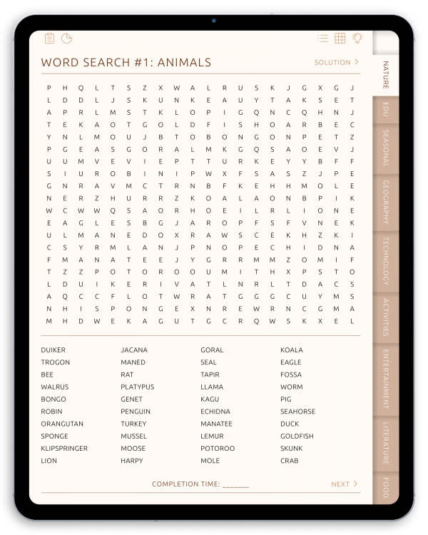 Download Word Search Puzzles for iPad Hyperlinked PDF