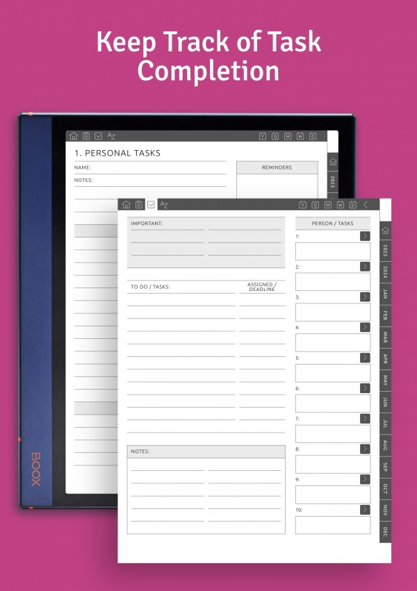 Download BOOX Note Business Meeting Notes Hyperlinked PDF