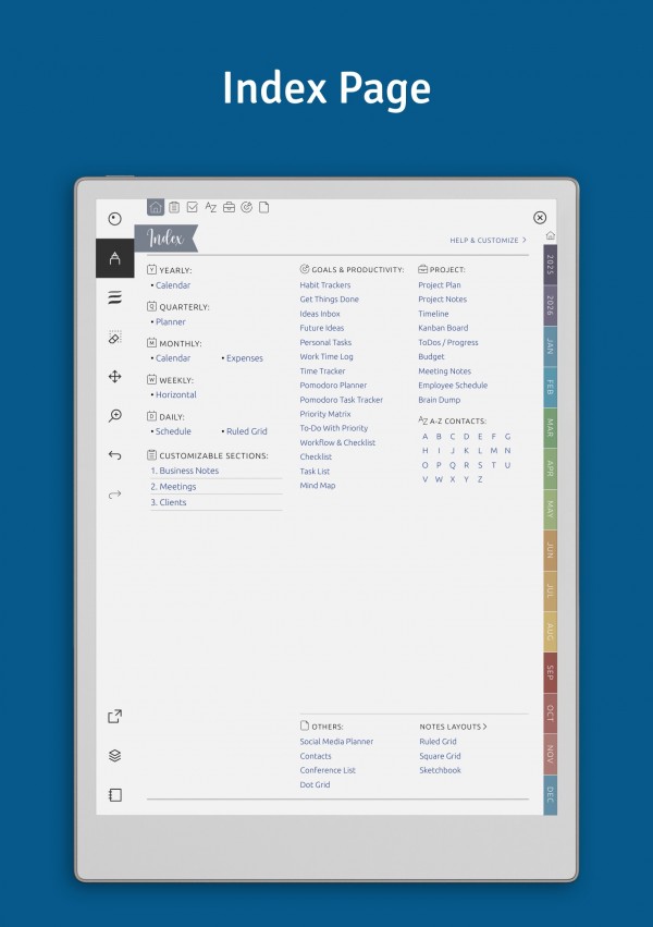 Download Digital Client Record Book for reMarkable Paper Pro, 2, 1