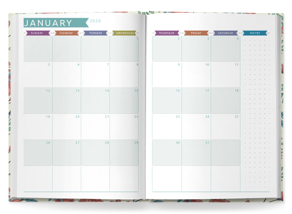 Daily Planner Hardcover - Casual Style