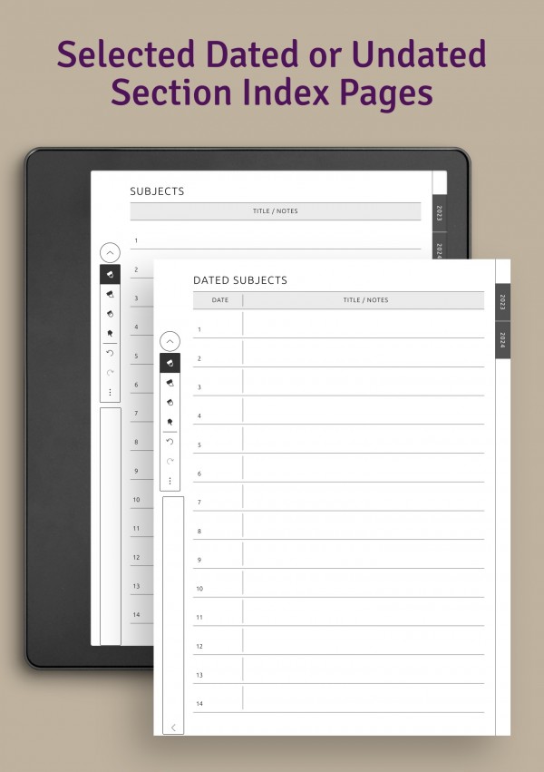 Kindle Scribe Custom Section Book – Personalize Your Digital Planner