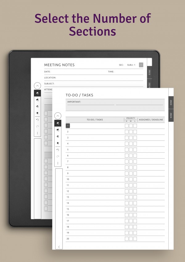 Kindle Scribe Custom Section Book – Personalize Your Digital Planner