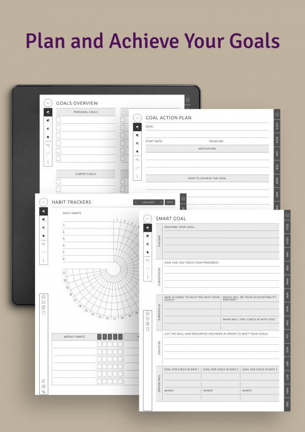 Download Kindle Scribe Ultimate Planner Hyperlinked PDF