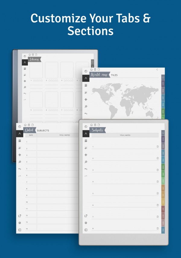 Bullet Journal for reMarkable - Customizable Digital Planning PDF