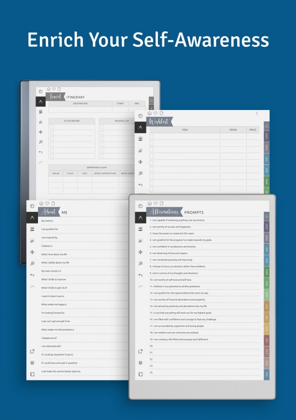 Diary Planner for reMarkable – Get Customizable Hyperlinked PDF