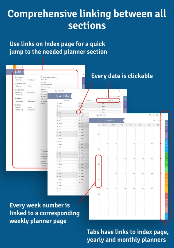 Diary Planner for reMarkable – Get Customizable Hyperlinked PDF