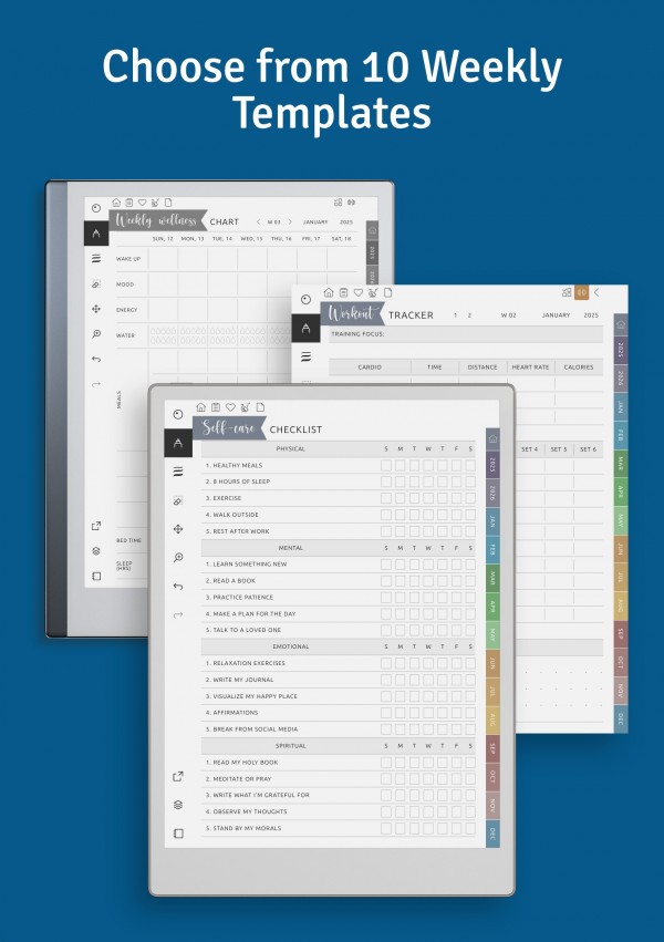 Meal Planner for reMarkable 2 / Paper Pro - Download PDF