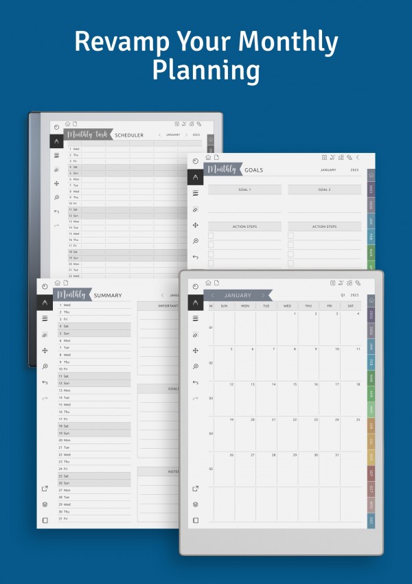 Weekly To-Do planner for reMarkable - Customizable Hyperlinked PDF