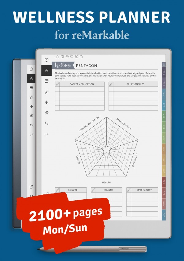 Download Wellness Planner PDF for reMarkable