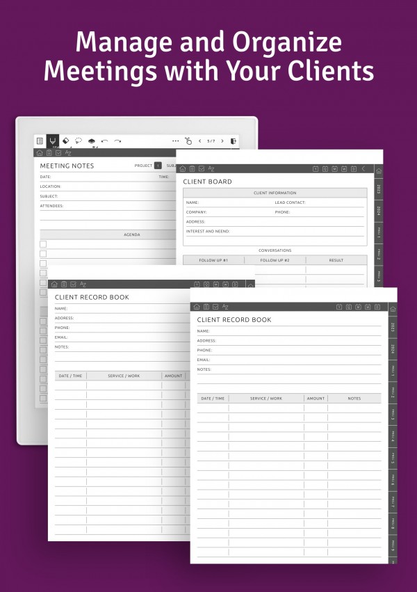 Download Business Meeting Notes PDF for Supernote A5 X & A6 X