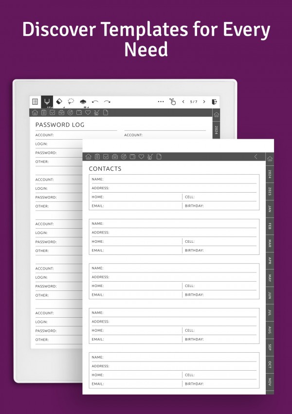 Download Ultimate Planner PDF for Supernote A5 X & A6 X