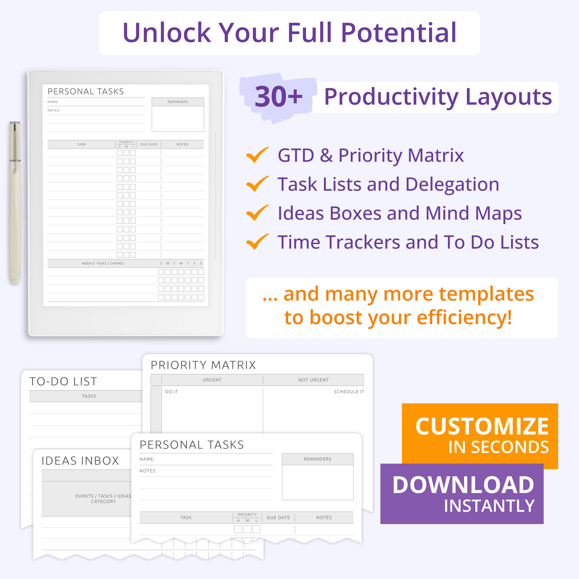Download Supernote Weekly Schedule Planner Hyperlinked PDF