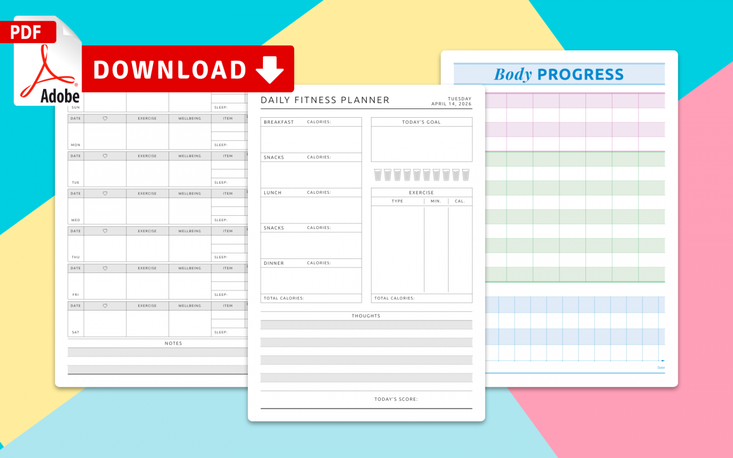 Fitness And Workout Templates Download PDF Fitness And Workout Templates Download PDF