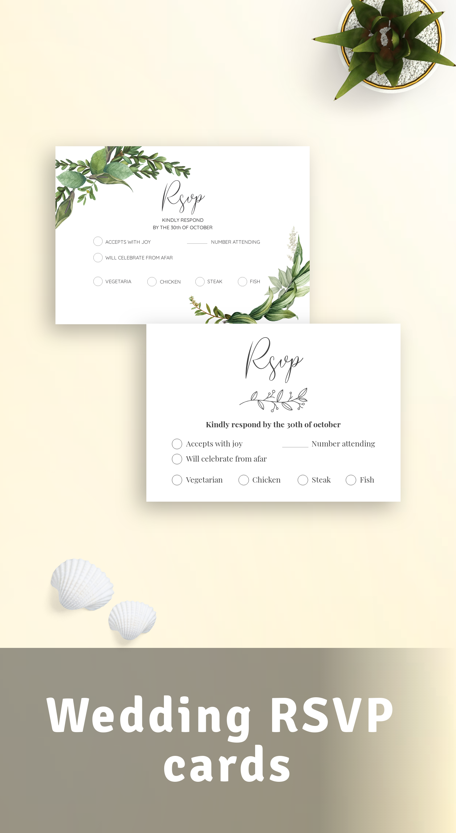 Wedding RSVP Cards Digital Or Printed