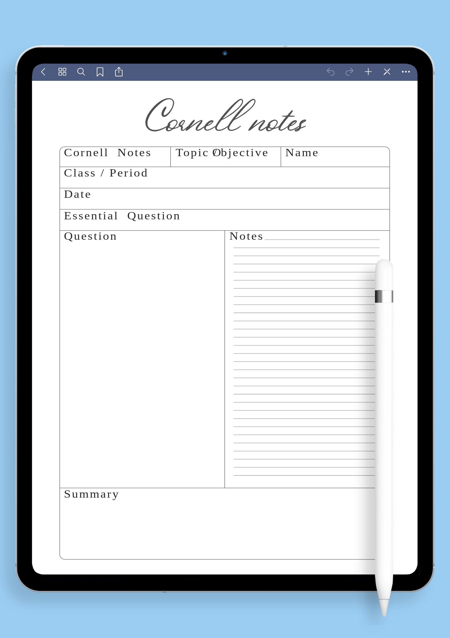 Note Taking Template Note Taking Template