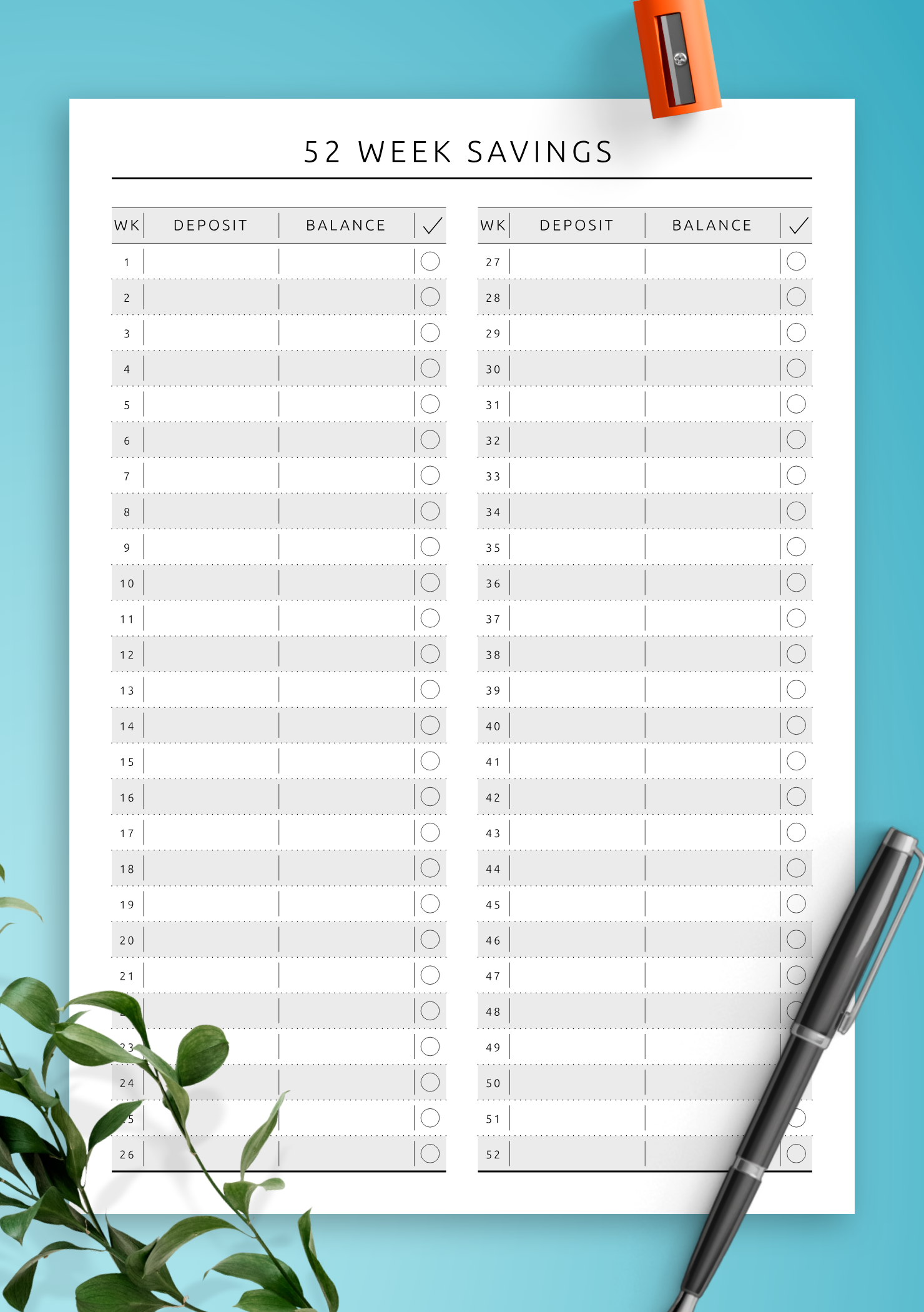 Savings Tracker Printable Pdf Free Savings Tracker Printable Pdf Free