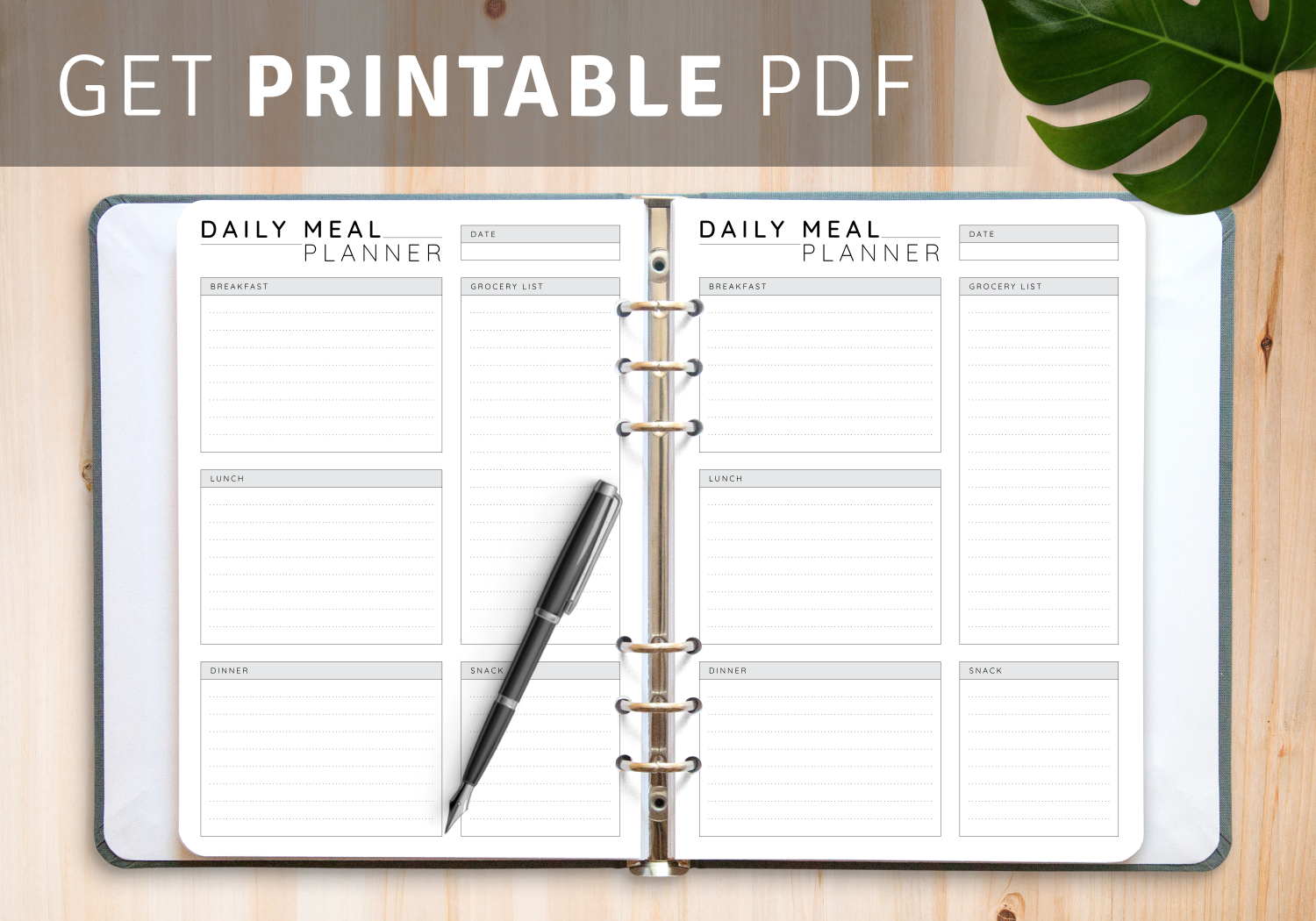 Download Printable Daily Meal Planner PDF