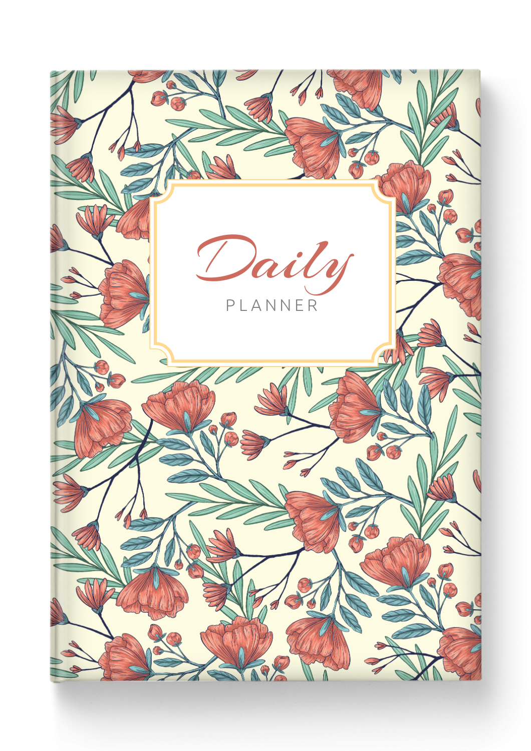 Daily Planner Hardcover With Customizable Cover