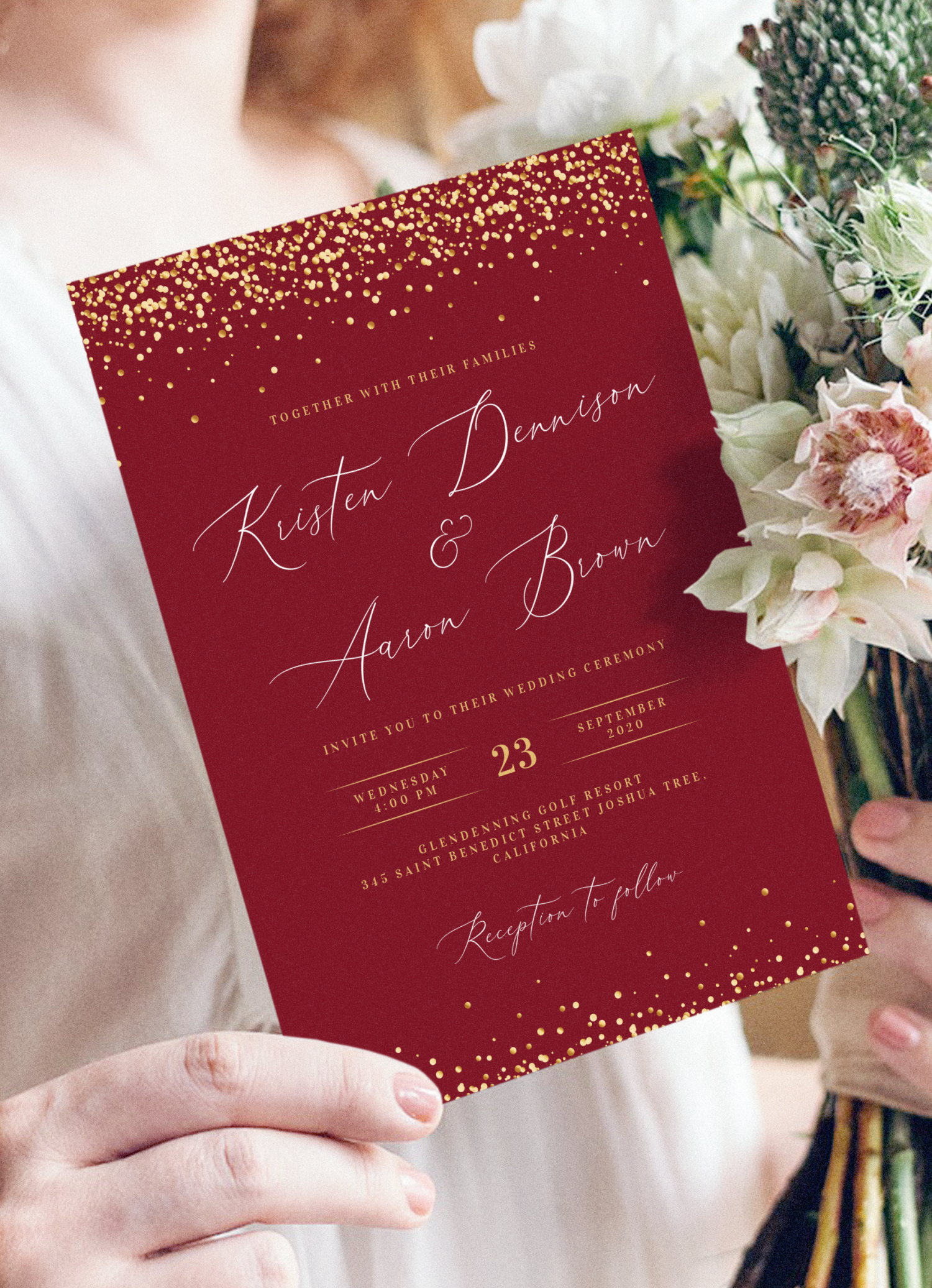 Rose Gold Invitation Template